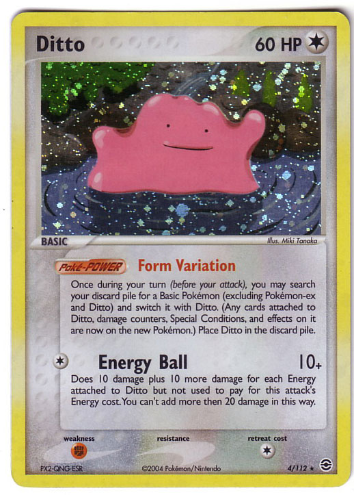 Carta pokemon ditto - Fare di Una Mosca